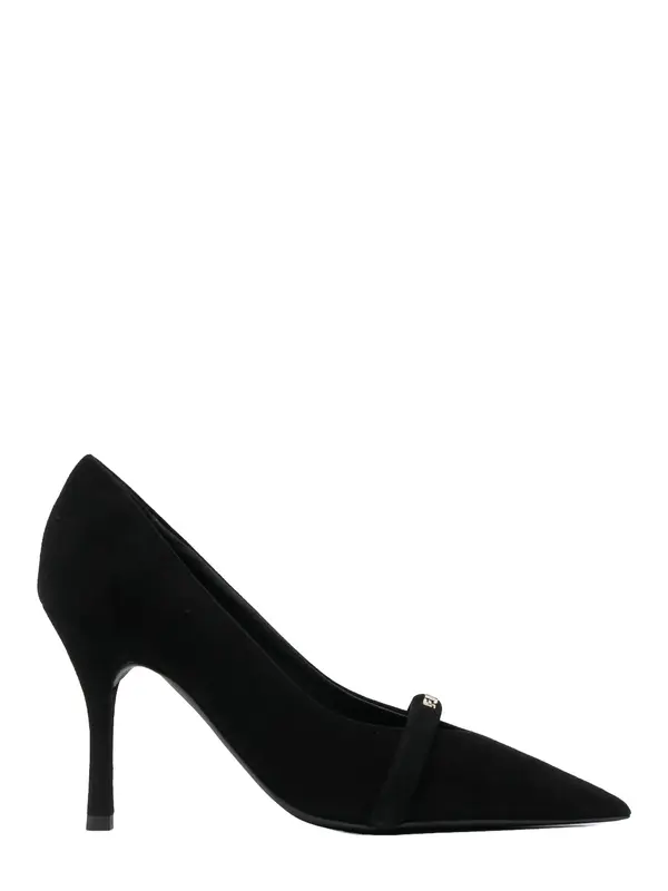 Furla 80mm Logo-plaque Leather Pumps - Black
