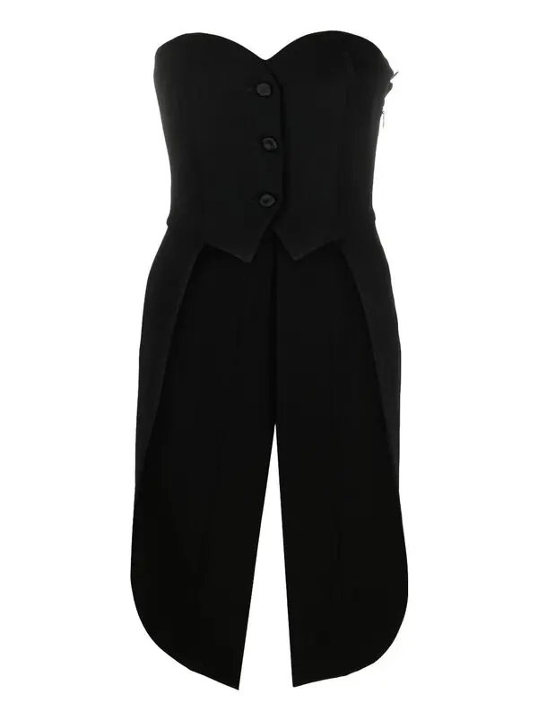 Moschino Asymmetric Virgin-wool Top - Black