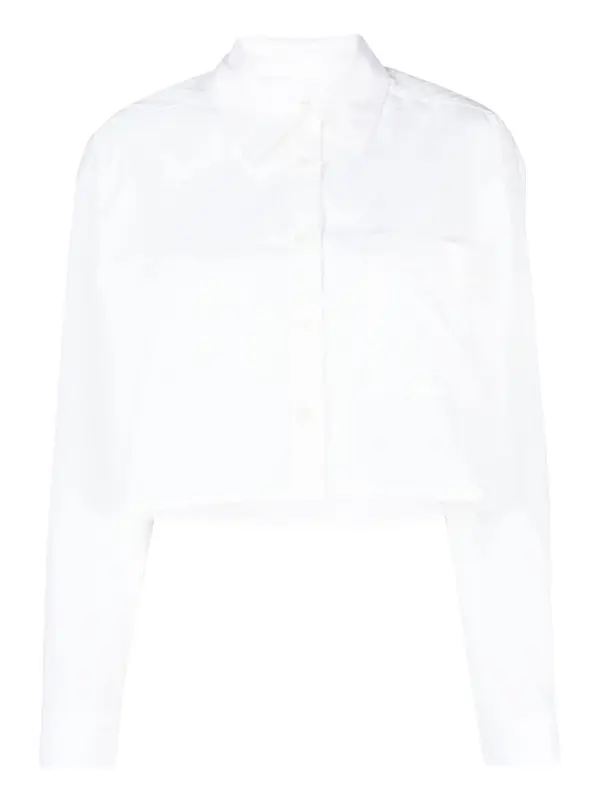 Ba&sh Long-sleeve Cropped Shirt - White