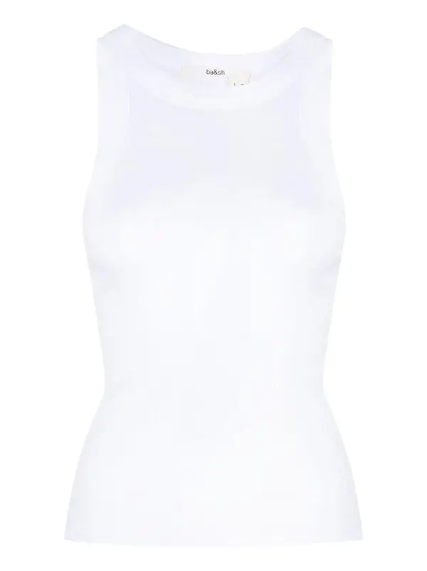 Ba&sh Fine-ribbed Cotton Tank Top - White
