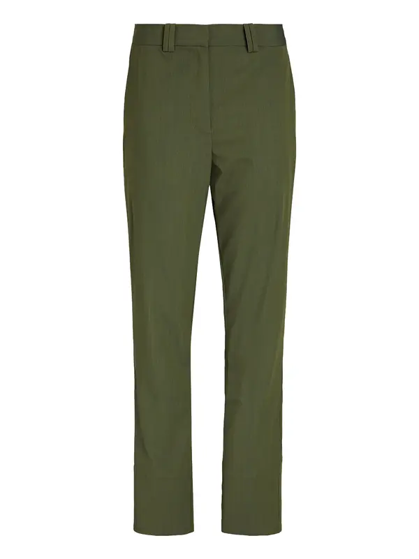 3.1 Phillip Lim Wool-blend Slim-leg Trousers - Army Green