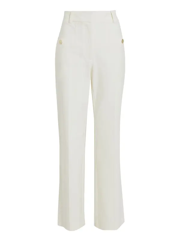 Derek Lam 10 Crosby Cotton-blend Twill Pants - Ivory