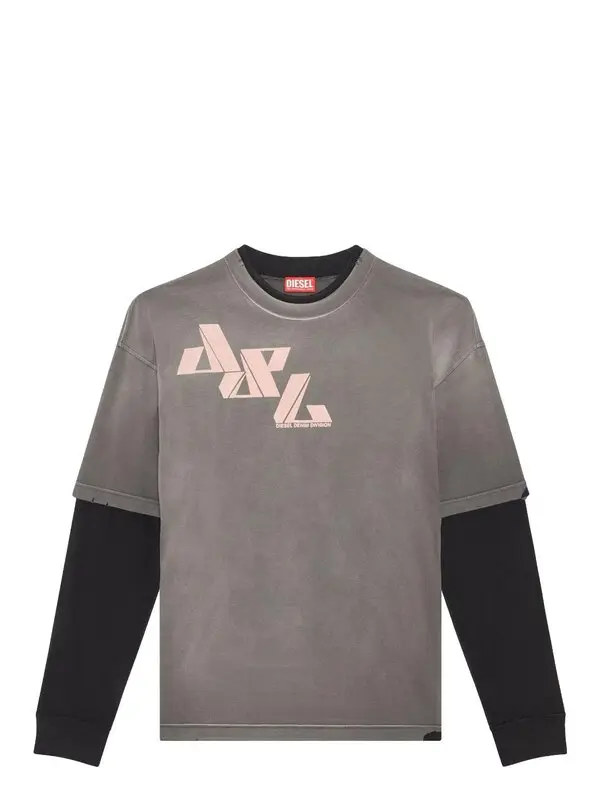 DIESEL® T-wasy-ls Layered T-shirt - Grey