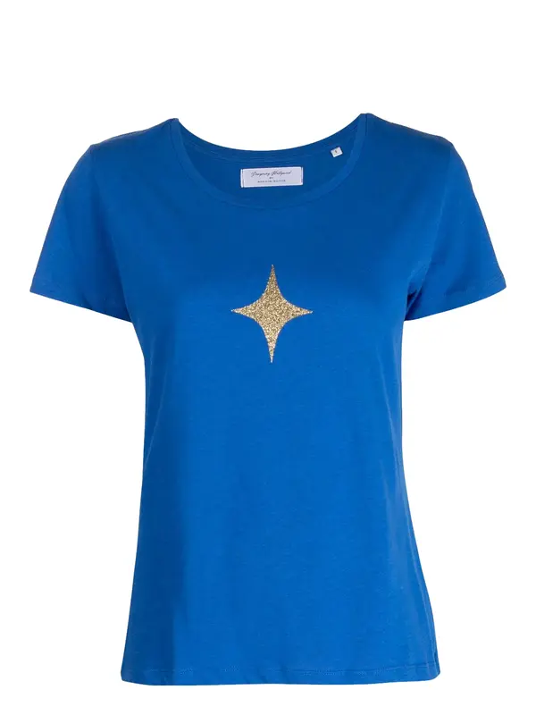 MADISON.MAISON Star-print Cotton-jersey T-shirt - Blue
