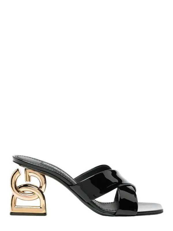 Dolce & Gabbana 3.5 Leather Mules - Black