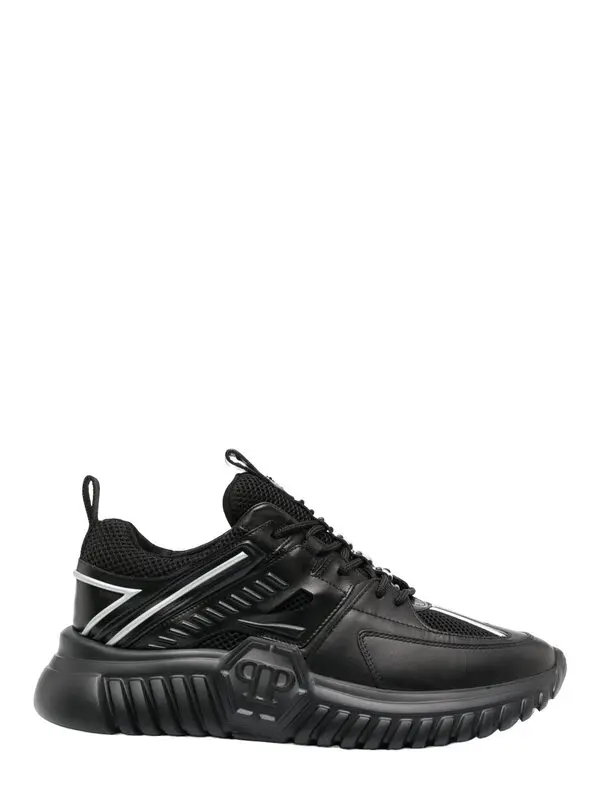 Philipp Plein Runner Hexagon Panelled Sneakers - Black