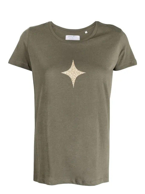 MADISON.MAISON Star-print Cotton-jersey T-shirt - Green