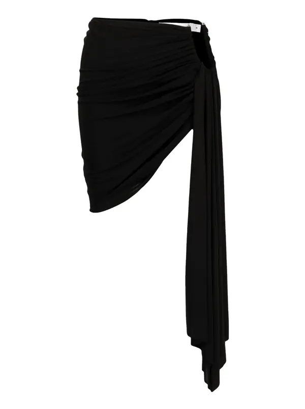 Christopher Esber Arced Palm Draped Miniskirt - Black