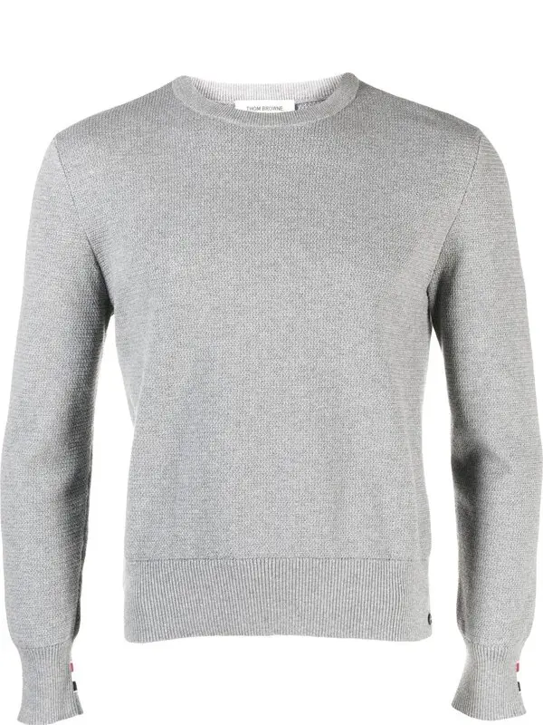 Thom Browne Round-neck Knit Jumper - Grey