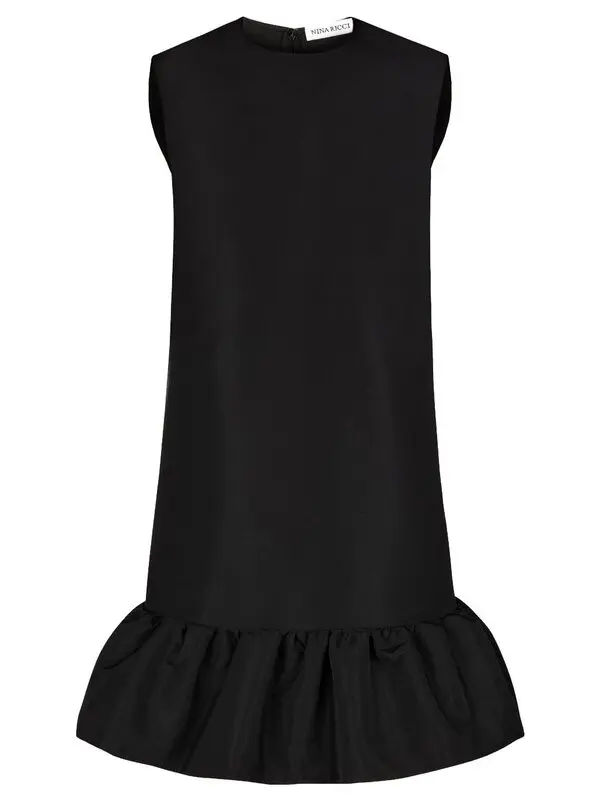 Nina Ricci Peplum-hem Sleeveless Dress - Black