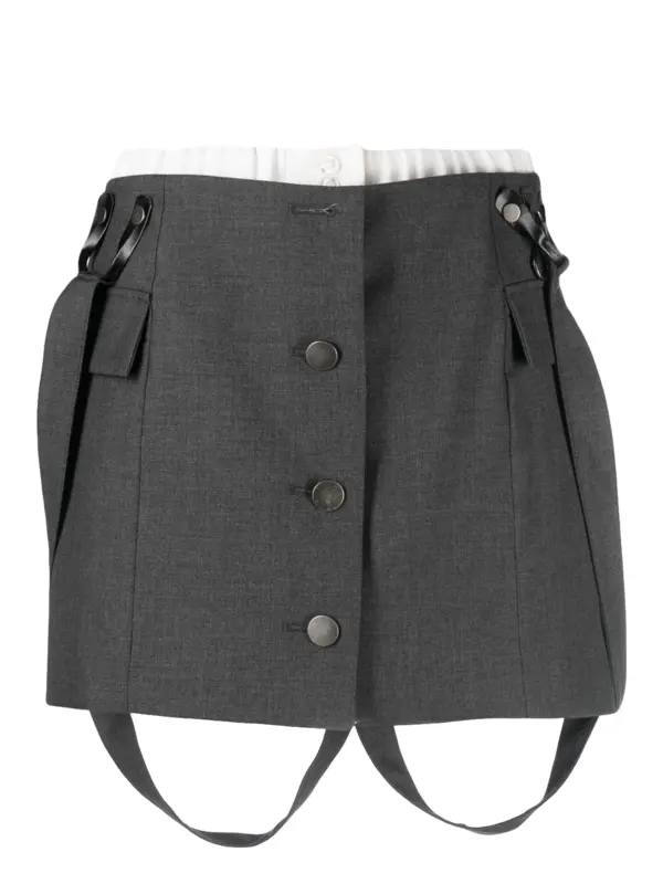 Remain Birger Christensen Suspenders Miniskirt - Grey