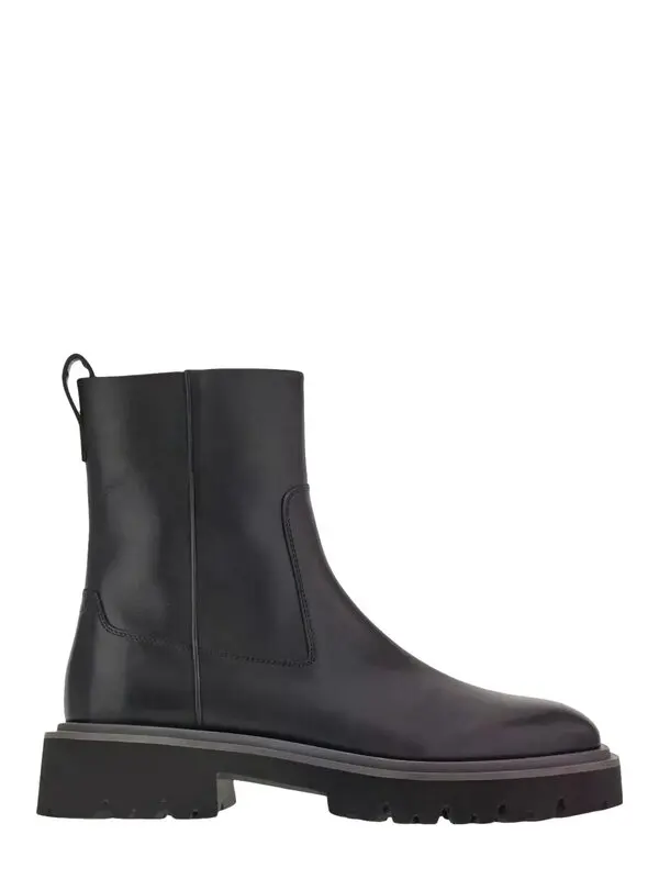 FERRAGAMO Leather Ankle Boots - Black