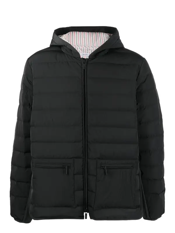 Thom Browne 4-bar Stripe Padded Jacket - Grey