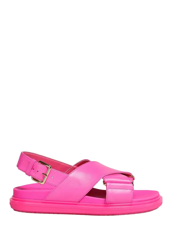 Marni Fussbet Leather Sandals - Pink