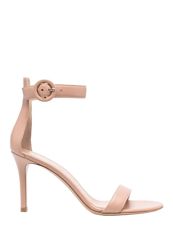 GIANVITO ROSSI Portofino 100mm Leather Sandals - Pink