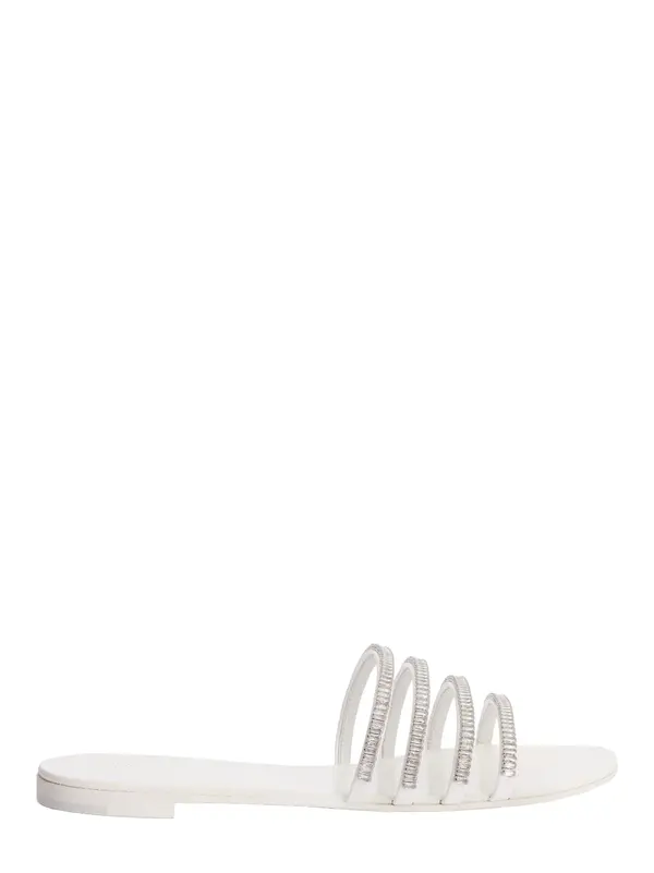 GIUSEPPE ZANOTTI Iride Crystal-embellished Sandals - White