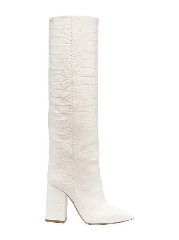 Paris Texas Anja 105mm Leather Boots - Neutrals