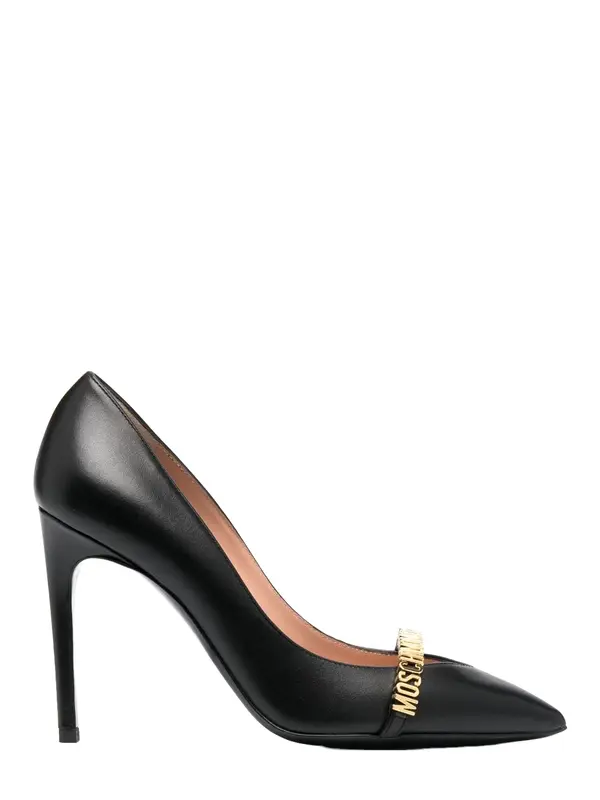 Moschino 100mm Logo-lettering Pumps - Black