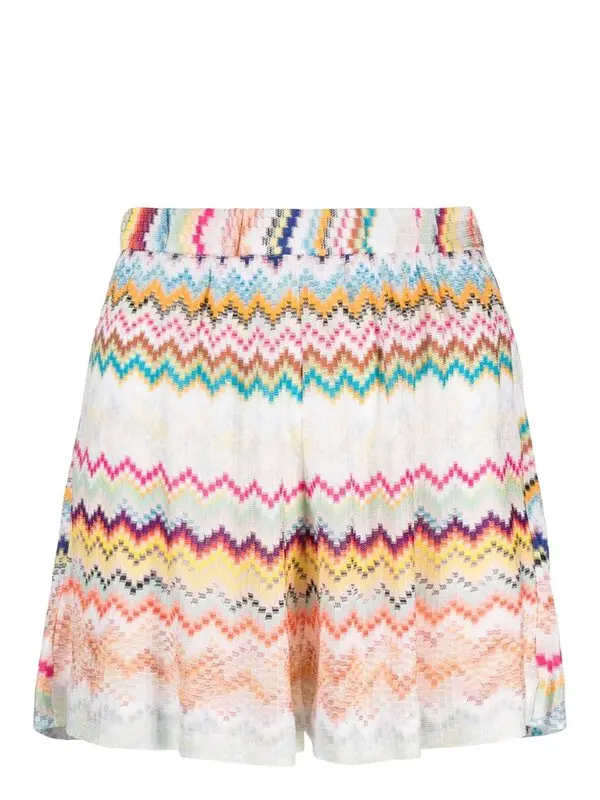 Missoni Zig Zag-print Cotton Shorts - Multicolour