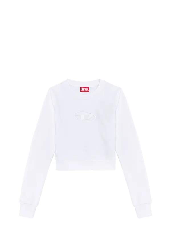 DIESEL F-slimmy-od Cropped Sweatshirt - White