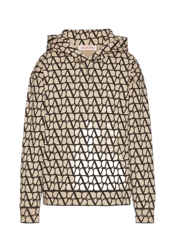 Valentino Garavani Toile Iconographe Jersey Hoodie - Neutrals