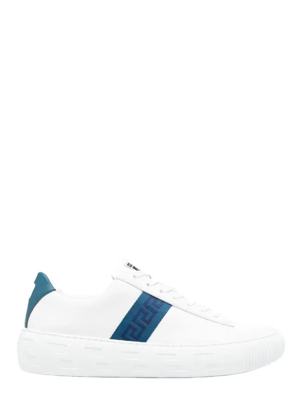 Versace Greca Stripe Low-top Sneakers - White