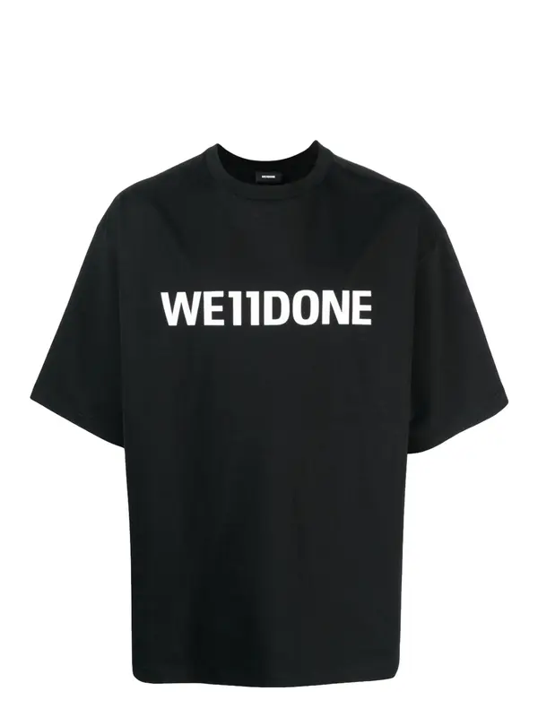 We11Done Logo-print T-shirt - Black