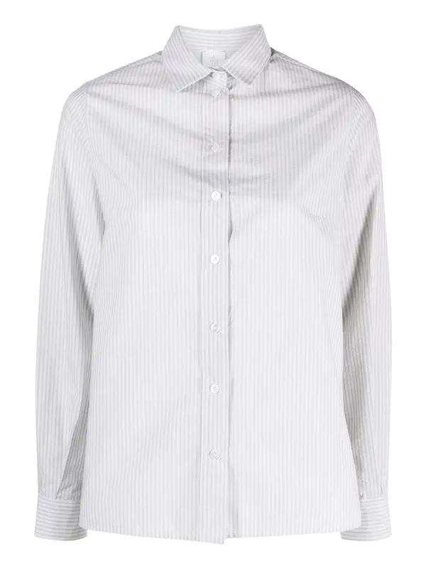 Eleventy Long-sleeve Striped Shirt - Neutrals