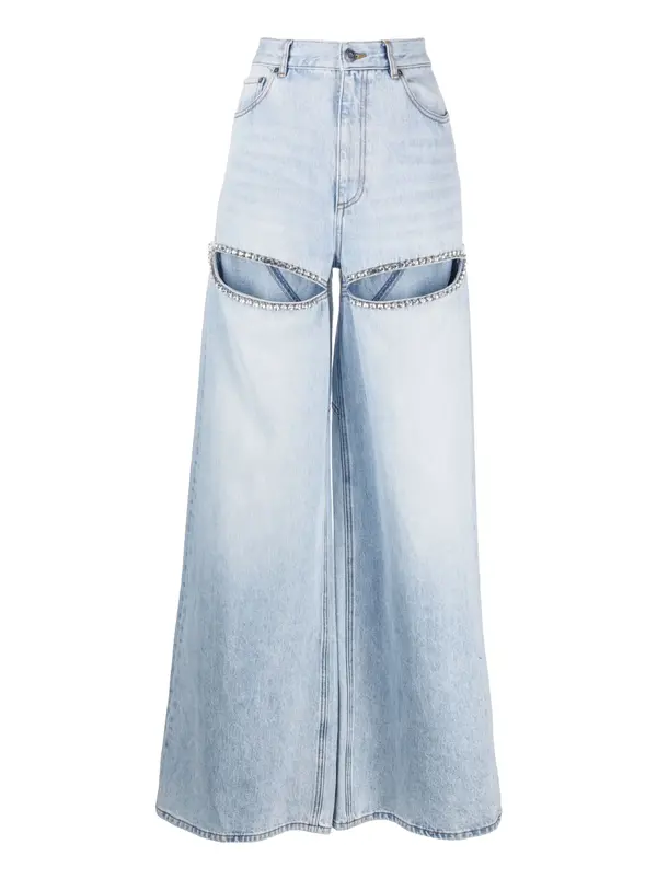 AREA Wide-leg Jeans - Blue