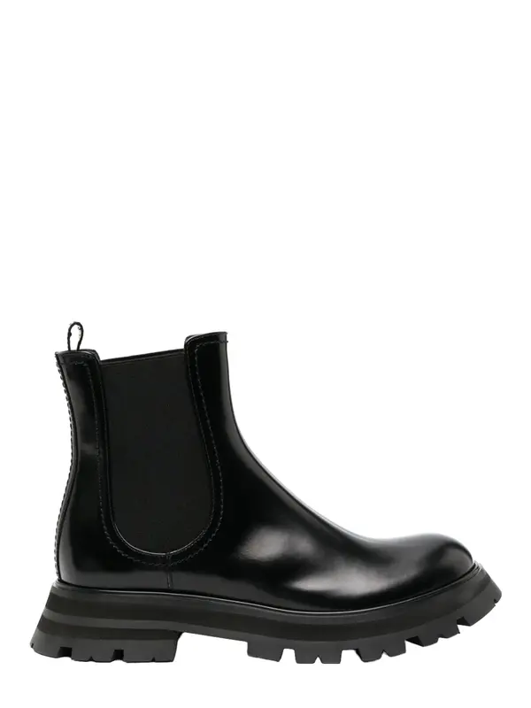 Alexander McQueen Wander Chelsea Leather Boots - Black