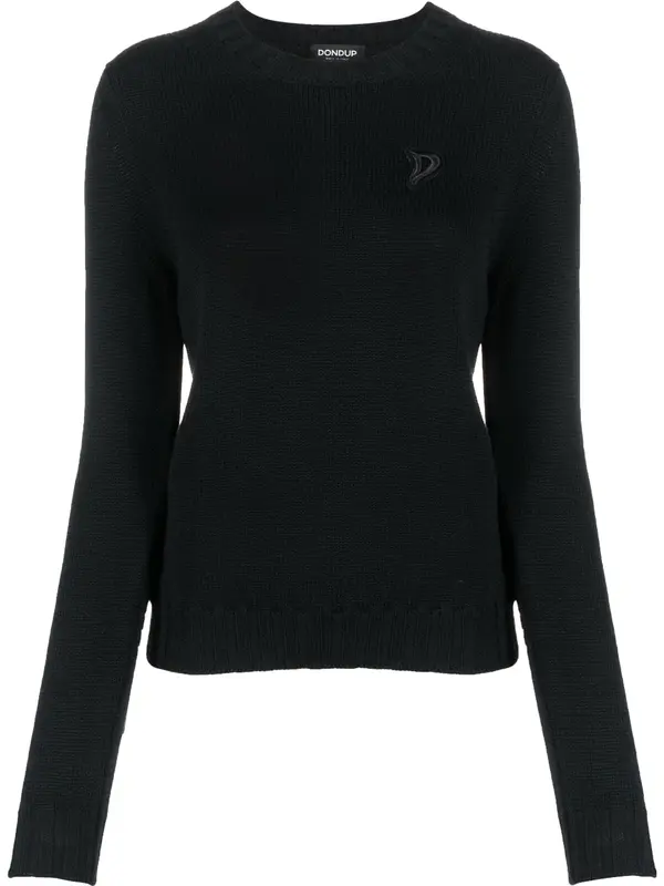 DONDUP Logo-patch Jumper - Black