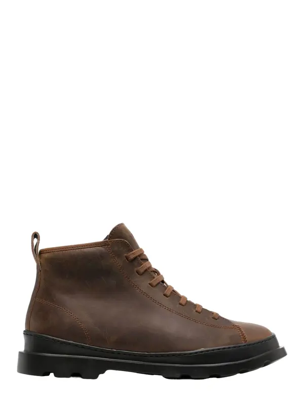 Camper Brutus Leather Ankle Boots - Brown