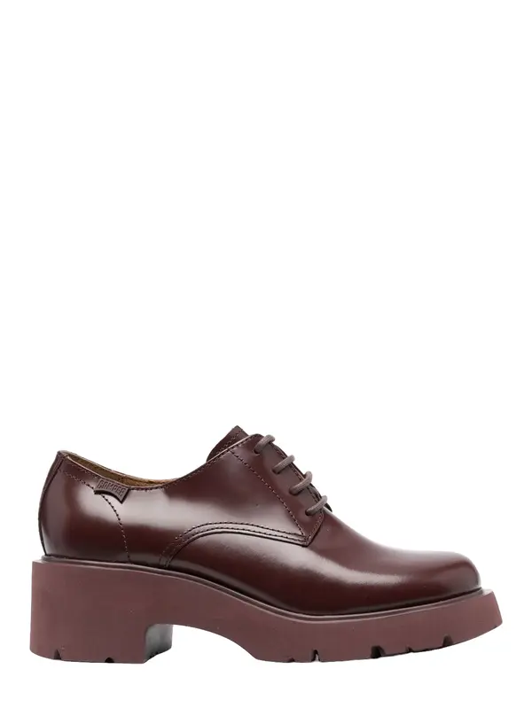 Camper Milah 50mm Leather Oxfords - Red