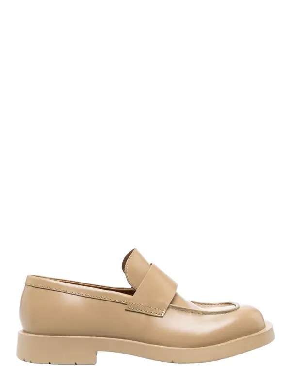 Camper Square-toe Leather Loafers - Neutrals