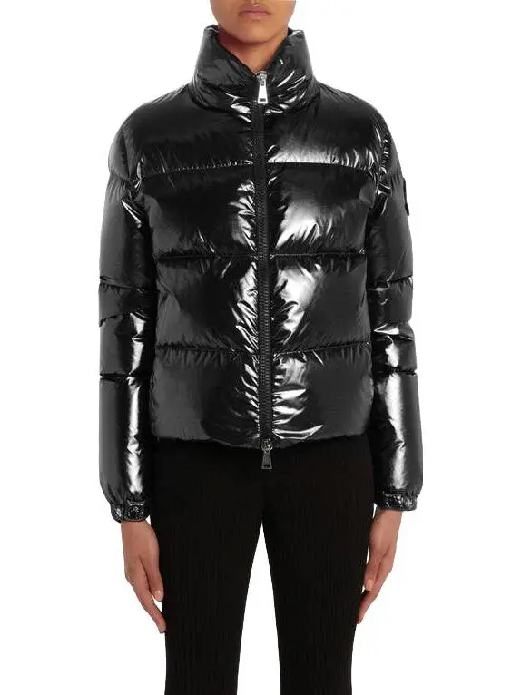 Moncler Meuse Laminated Nylon Down Jacket - Black