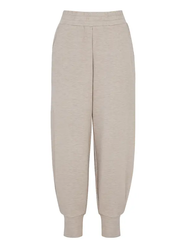 Varley Relaxed Fit Stretch-jersey Sweatpants - Taupe