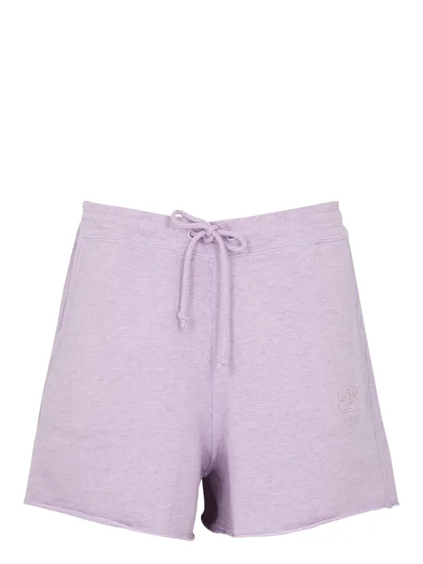 GANNI Isoli Cotton Shorts - Lilac