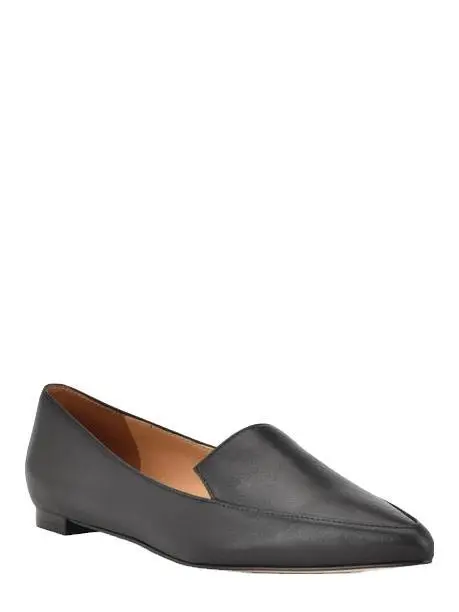 Nine West Abay' Pointy Toe Loafer - Black Smooth Leather