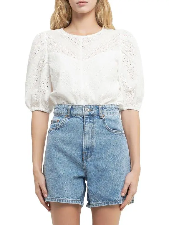 English Factory Eyelet Blouse - White
