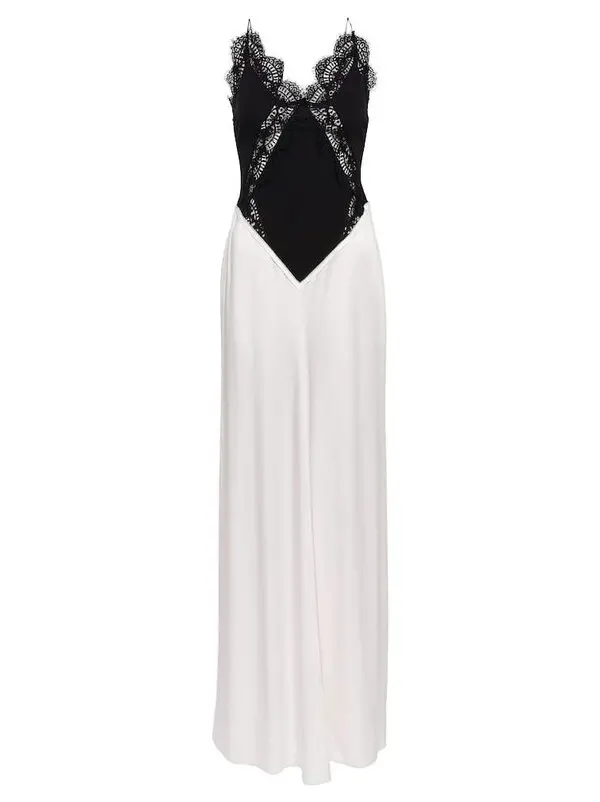 Victoria Beckham Lace-trimmed Gown - White