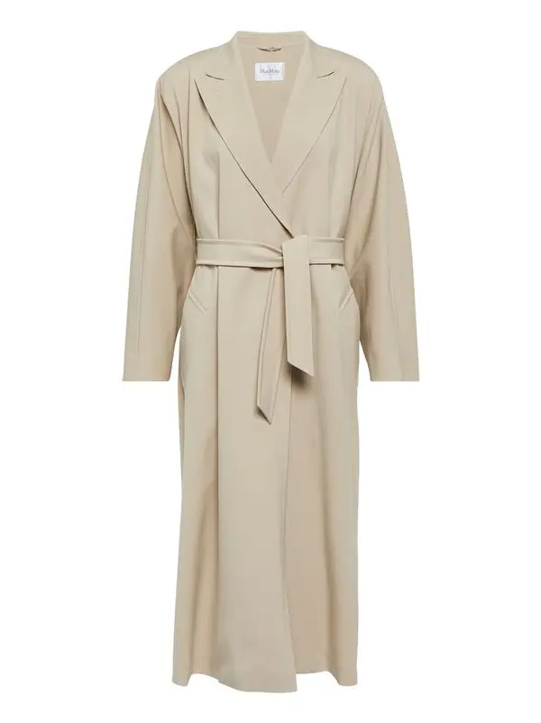 Max Mara Ottico Wool Coat - Beige