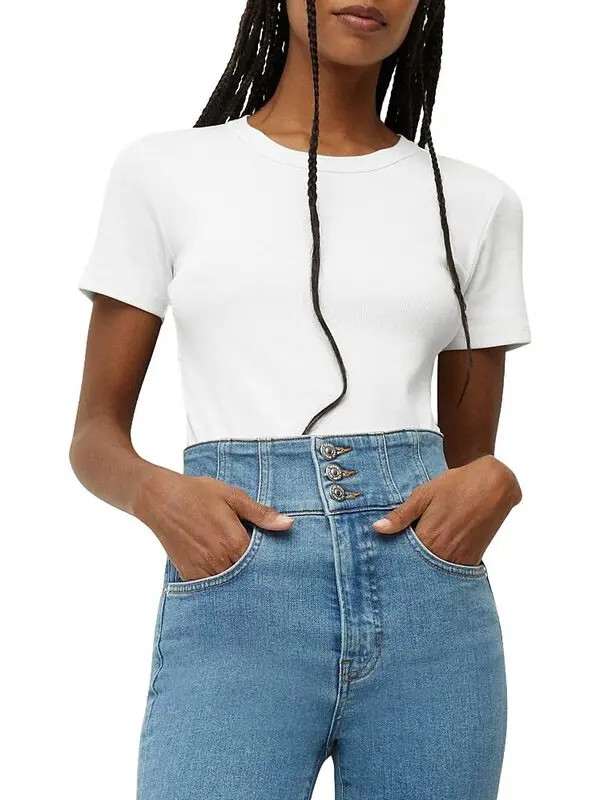 Veronica Beard Pruitt Crewneck Tee - White