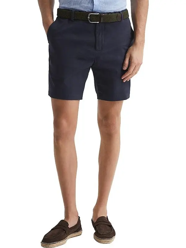 REISS Wicket Casual Chino Shorts - Navy