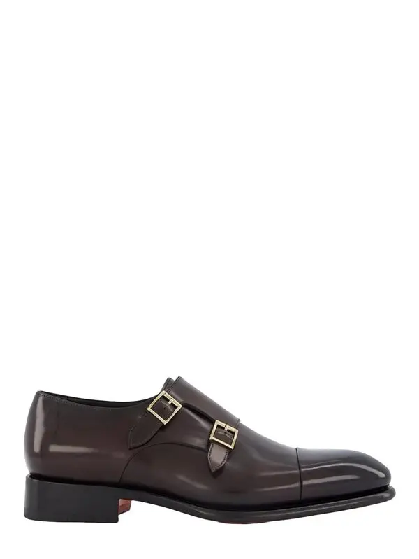 Santoni Monk Strap Shoes - Brown