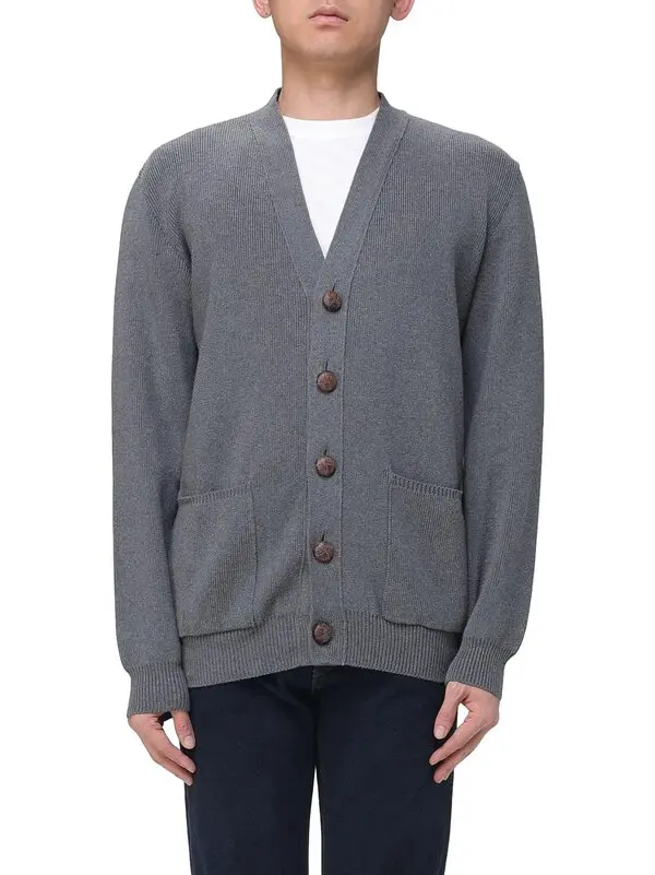 GOLDEN GOOSE Ribbed Cardigan - Grey