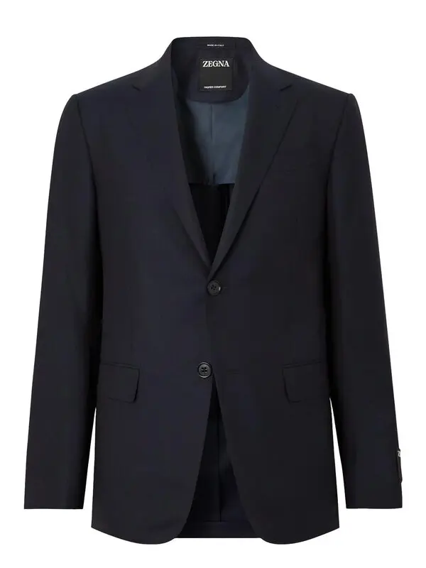 Zegna Wool-blend Blazer - Blue