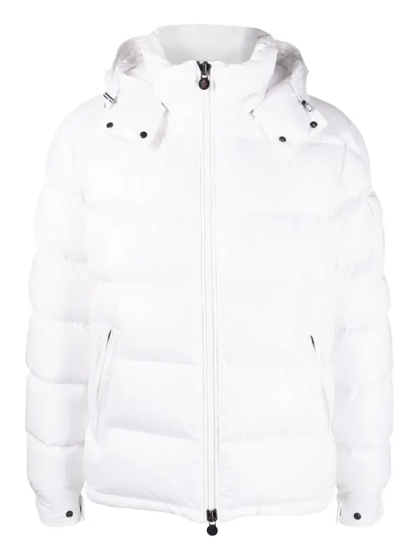 Moncler Maya Hooded Puffer Jacket - White