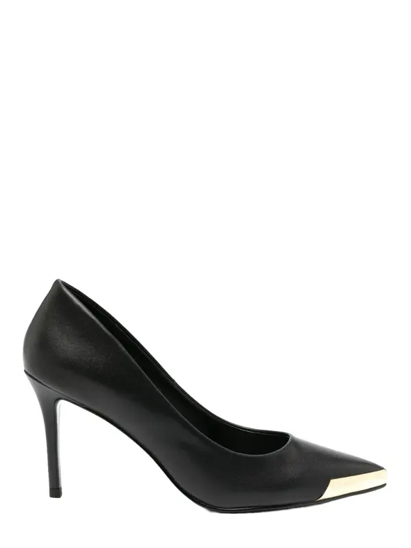Versace 85mm Metal-toe Leather Pumps - Black