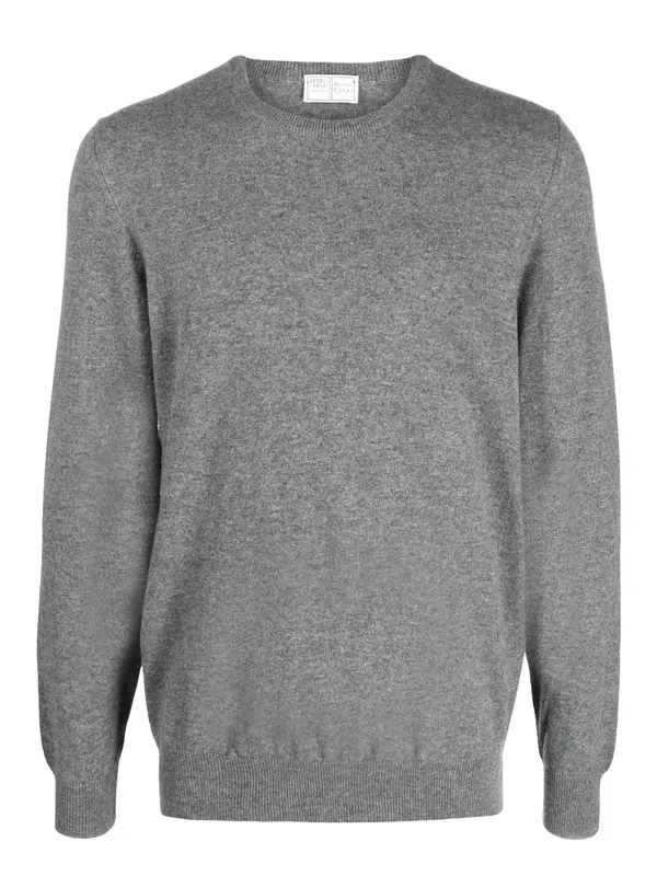 Fedeli Crew-neck Cashmere Jumper - Grey