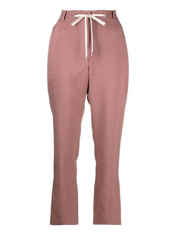 Eleventy Drawstring Chambray Trousers - Pink